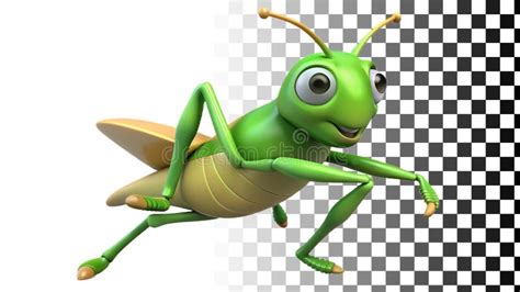 Cartoon Grasshopper Insect Jumping Insect Nature Bug Garden