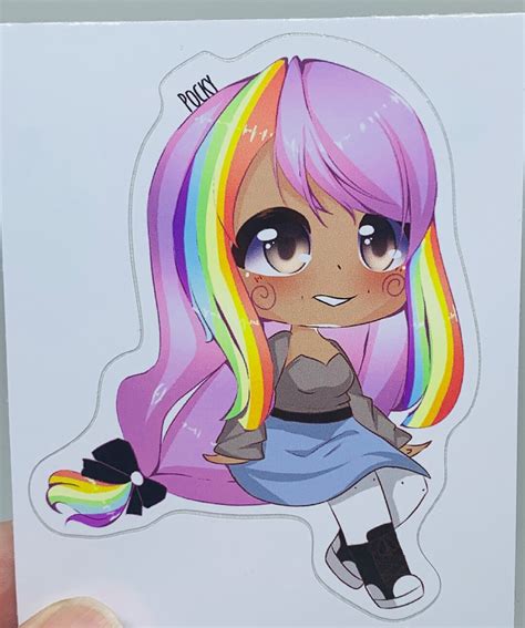Gacha Rainbow Girl Gacha Life Art Vinyl Sticker Etsy