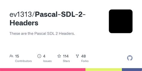 github ev1313 pascal sdl 2 headers these are the pascal sdl 2 headers