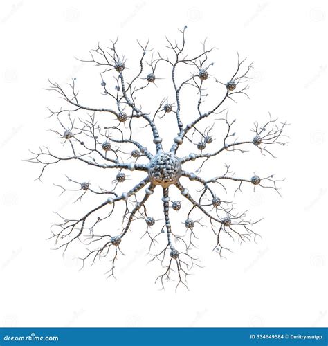 Intricate Neural Network Illustration With Branching Axons And Synapses