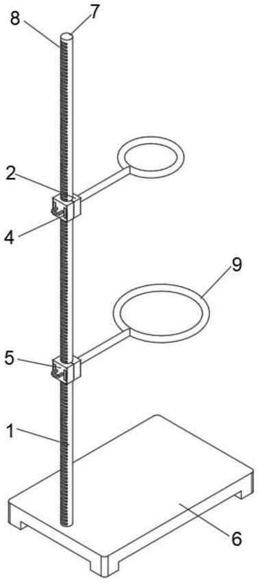 一种实训场地学生化学实验用铁架台的制作方法2