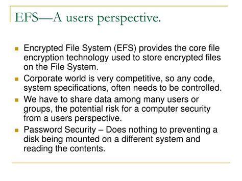Ppt Encrypted File System Efs Powerpoint Presentation Free
