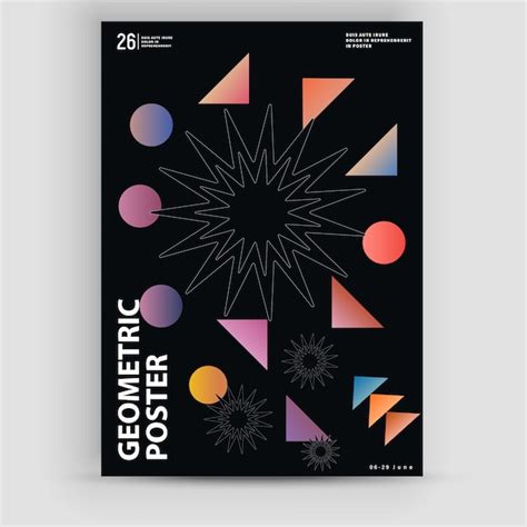 Premium Vector Abstract Art Geometric Poster Design Layout With Editable Text And Graphics