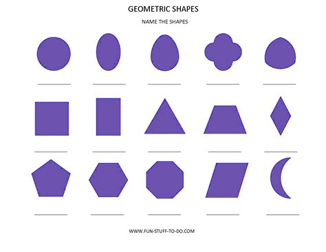 Geometric Shapes Worksheets Free To Print