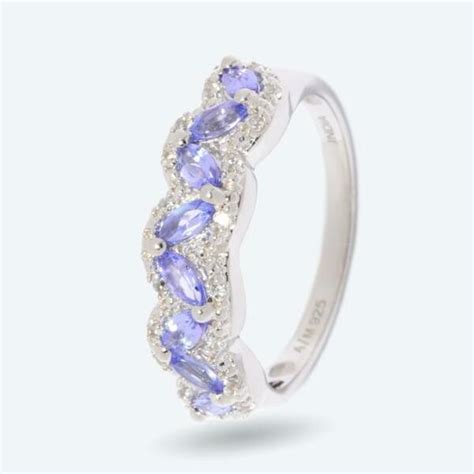 Ring 925 Sterling Silber Tansanit Und Zirkon Ansehen