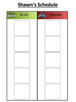 Personalized To Do Finished Editable Schedule Visual Aid Aba Pcs