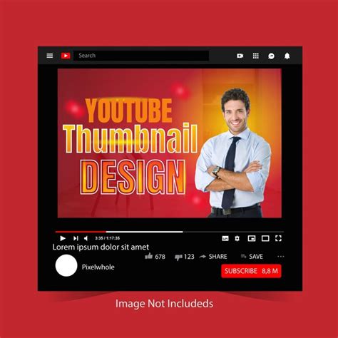 Premium Vector | Youtube video thumbnail template banner design vector