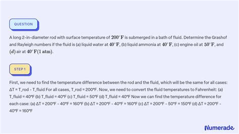 Solveda Long 2 In Diameter Rod With Surface Temperature Of 200∘ F Is