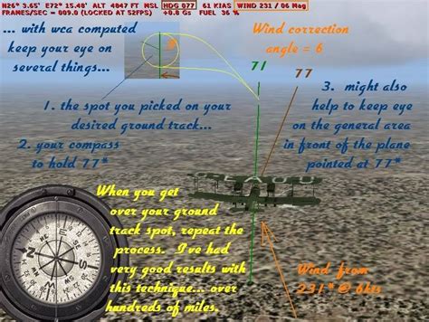 Learning About Wind Correction Angles Flight Simulator 2004 A