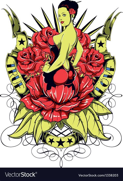 Sexy Pin Up Girl Royalty Free Vector Image Vectorstock