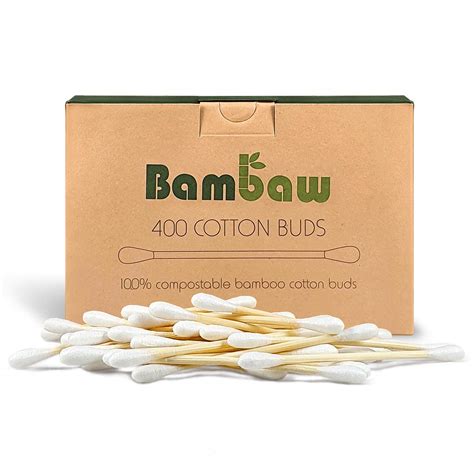 400 Bamboo Cotton Buds Q Tips Ear Sticks Cotton Swab Wooden