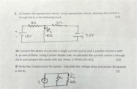 solved 3 a explain the superposition theory using
