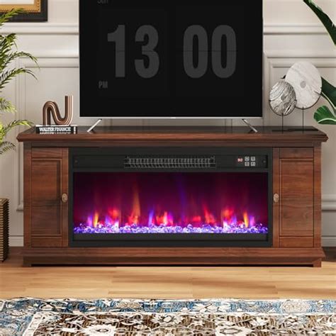 Costway 26 Inch Recessed Fireplace Heater Electric Fireplace Insert W