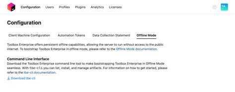 Offline Mode Toolbox Enterprise