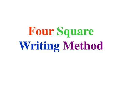 PPT Four Square Writing Method PowerPoint Presentation Free Download ID 1102286