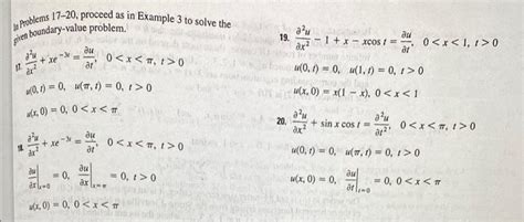 Solved A Problems 17 20 Proceed As In Example 3 To Solve