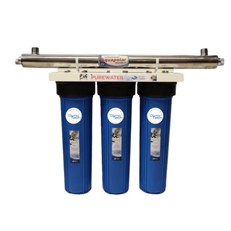 3 Stage 20inch Big Blue Filtration Unit With 55watt Uv Sterilizer