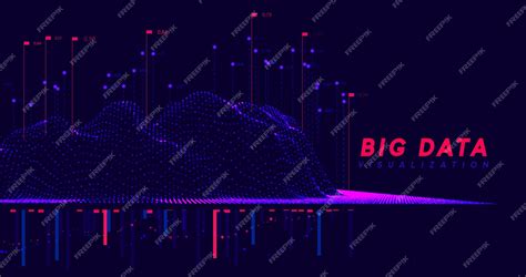 Premium Vector Big Data Visualization Information Wave Technology Futuristic Abstract