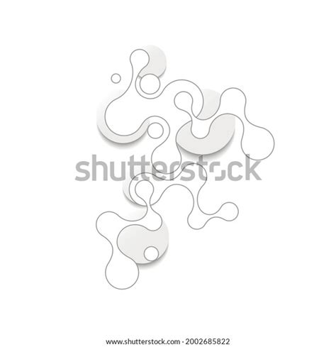 Modern Abstract Banner Molecular Structure On Stock Vector Royalty