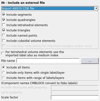 Import ANSYS CDB File