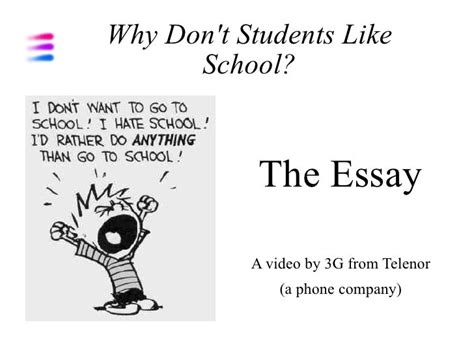 Why Dont Students Like School