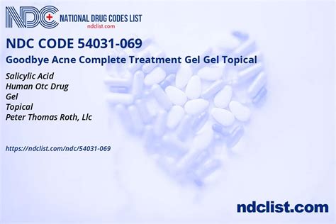Goodbye Acne Complete Treatment Gel Ndc 54031 069