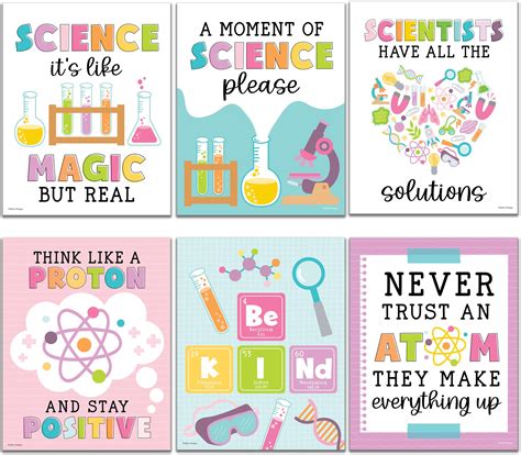 Zonon 10 Pcs Science Classroom Decoration Banner And Poster