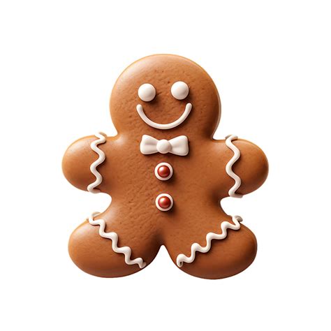3d Cute Gingerbread Christmas Ai Generative 32332509 Png