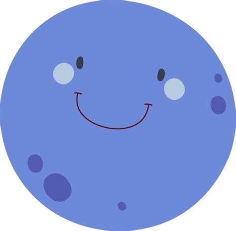 Planeta Con Cara Feliz Vector Premium