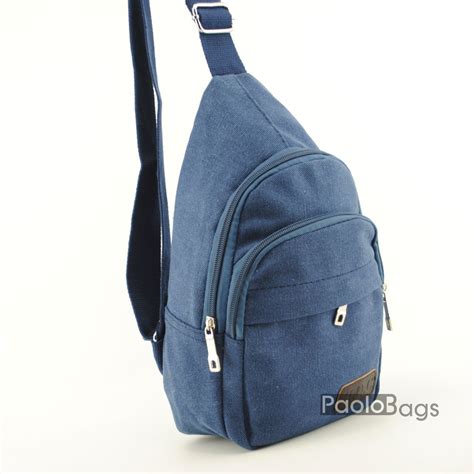 МЪЖКИ ЧАНТИ Евтина мъжка чанта платнена от плътен брезент тип банан раница за през рамо на гръб