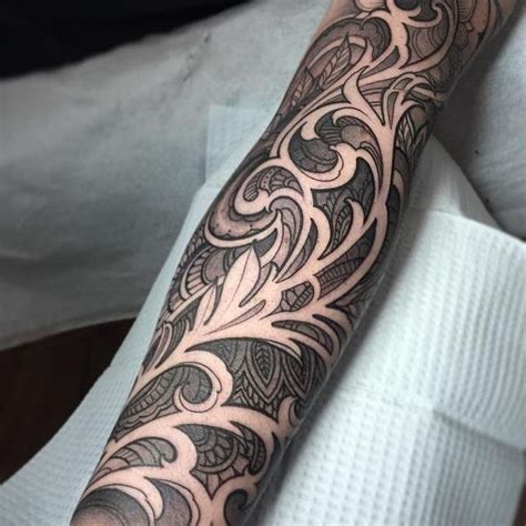 Filigree Arm Sleeve Tattoo