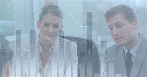image of statistic processing over business people stock image image