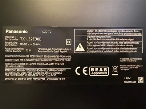 Panasonic TX L32E30E