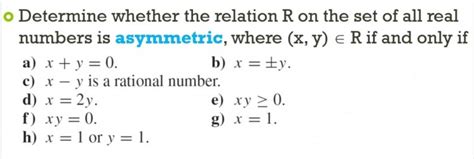 Solved Determine Whether The Relation R On The Set Of All Chegg