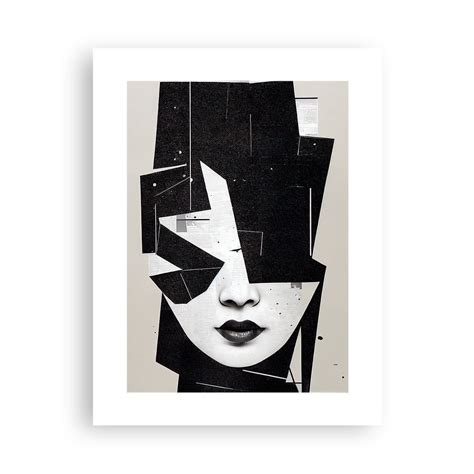 Obraz Plakat Głęboko Ukryte 30x40cm Twarz Kobieta Abstrakcja