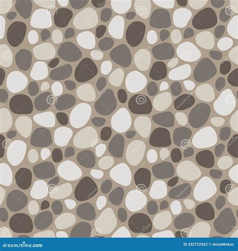 Seamless Paving Stone Texture Cobblestone Pattern Pavement Background Vector Illustration