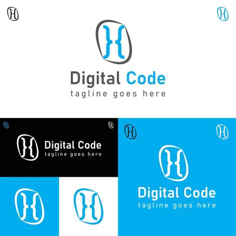Coder Company Logo Minimalistic Digital Code Logo Programmer Icon