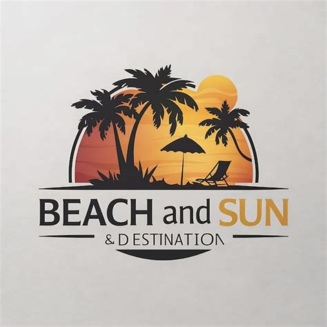 A Poster For Summer Beach With Palm Trees And A Beach Scene Premium