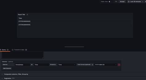Unable To Convert Timestamp From Epoch To Readable Format In Infinity