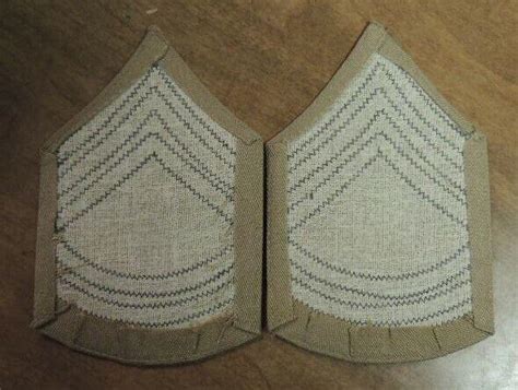 Original Unused Usmc Sergeant Major Two Piece Construction Chevrons Khaki 4548083812
