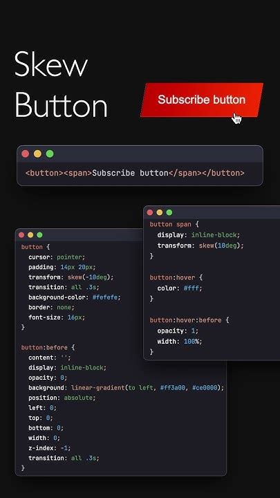 skew button gradient animation html and css only youtube