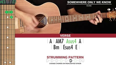 Somewhere Only We Know Guitar Cover Keane Tabs Chords Guitar Techniques And Effects