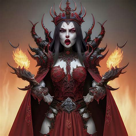 the queen of hell fire greeting card by anil mahadev