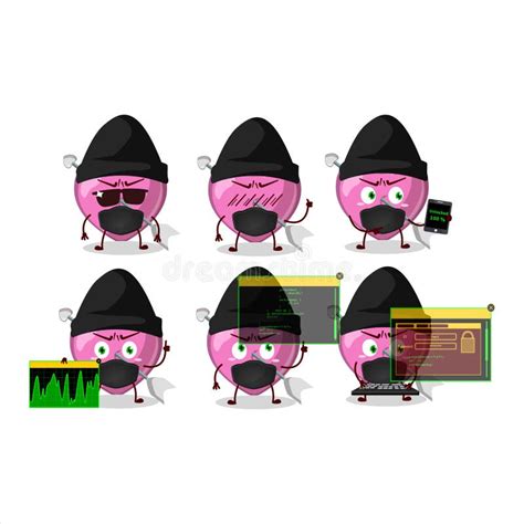 A Hacker Pink Cupid Love Arrow Character Mascot With Stock Illustration