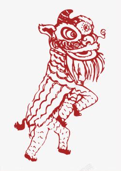 舞狮剪纸图片免费下载 舞狮剪纸素材 舞狮剪纸海报 新图网