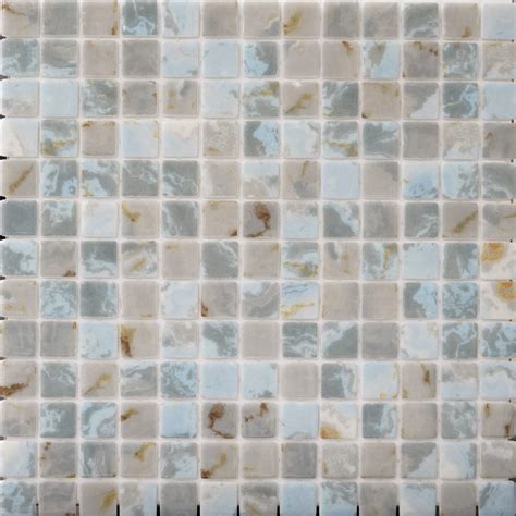 1x1 Ok Stone Glass Mosaic Keystone Tile