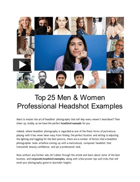 PPT Top Men Women Professional Headshot Examples PowerPoint Presentation Free To