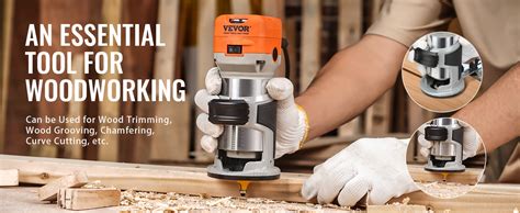 VEVOR Wood Router 1 25HP 800W Compact Wood Trimmer Router Tool