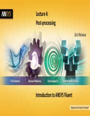Fluent Intro L PostProcessing Pdf Lecture Post Processing Release Introduction