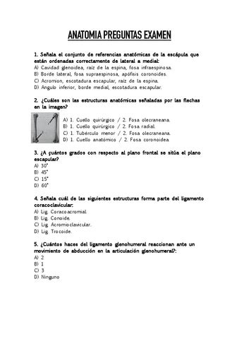 ANATOMIA PREGUNTAS EXAMEN Pdf